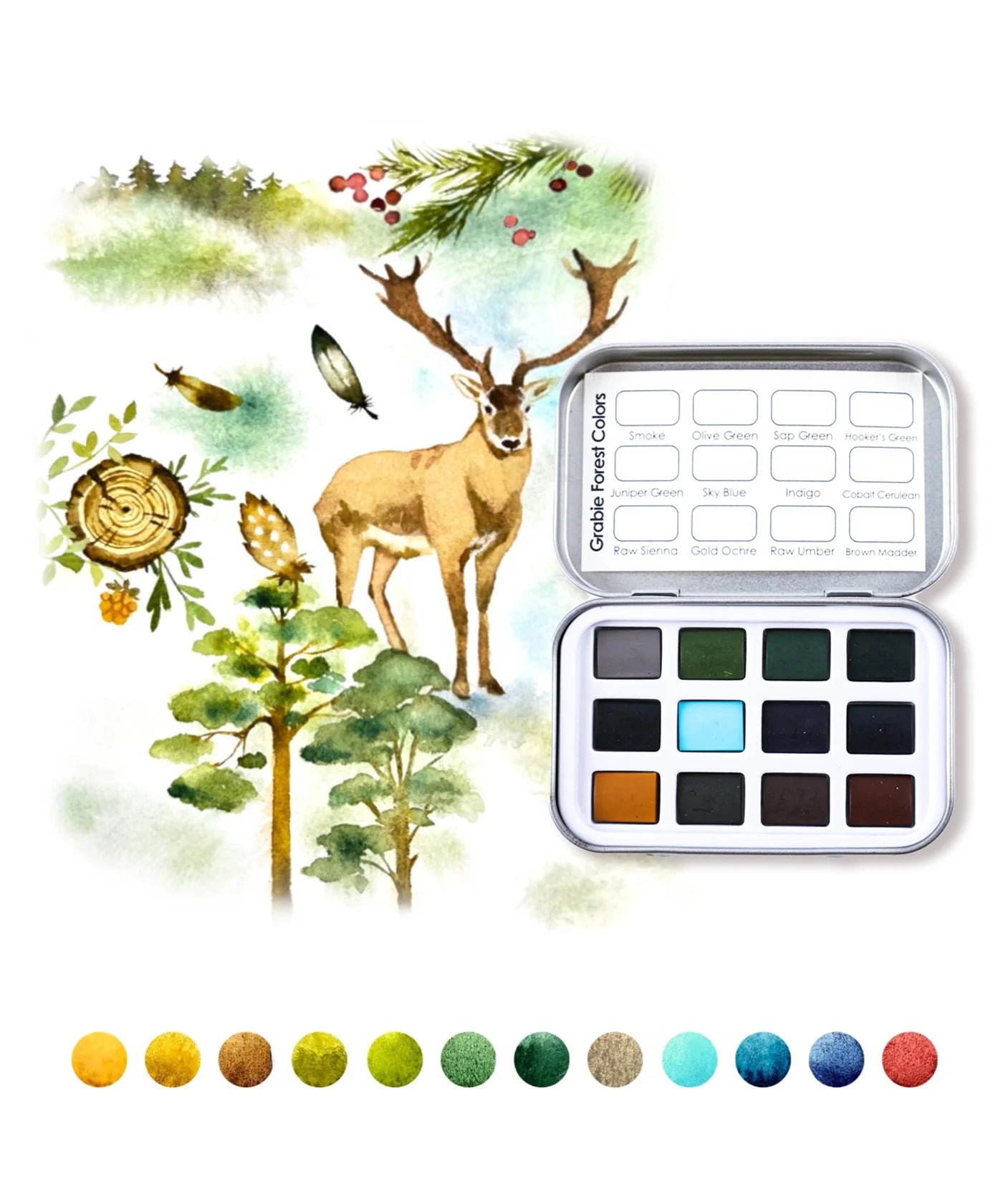 Watercolor Pocket Set of 12 - Forest Colors – AkCrazyCollector
