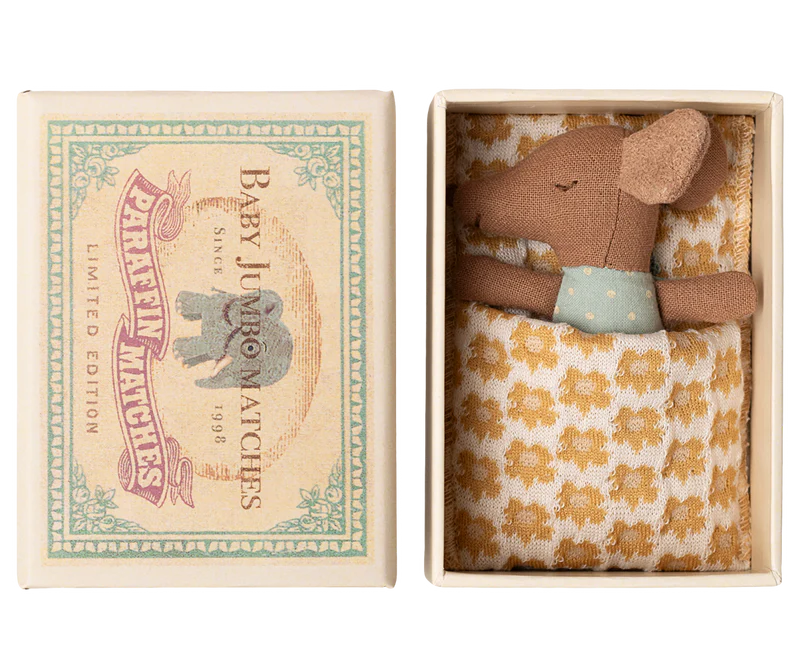 Sleepy wakey baby mouse in matchbox - Blue – AkCrazyCollector