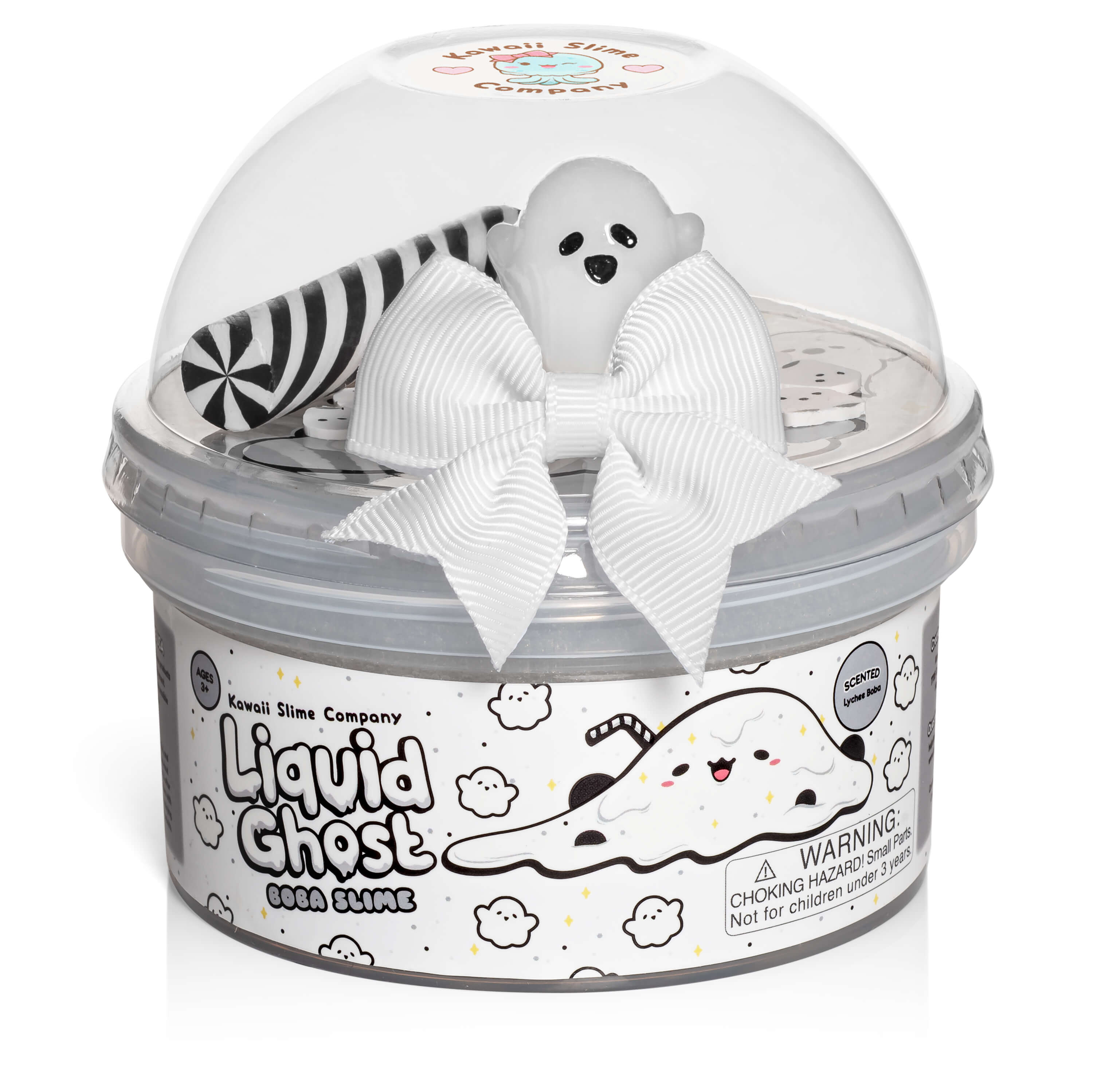 Liquid Ghost Boba Clear Slime – AkCrazyCollector