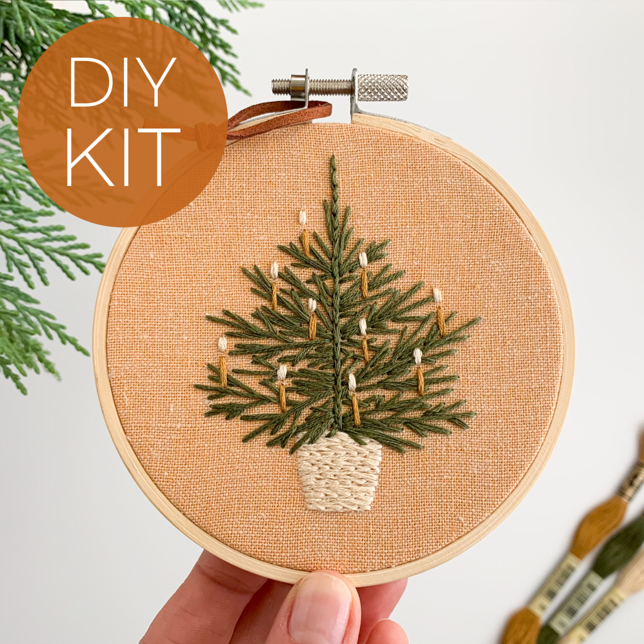 Christmas tree embroidery kit, beginner embroidery DIY kit ...
