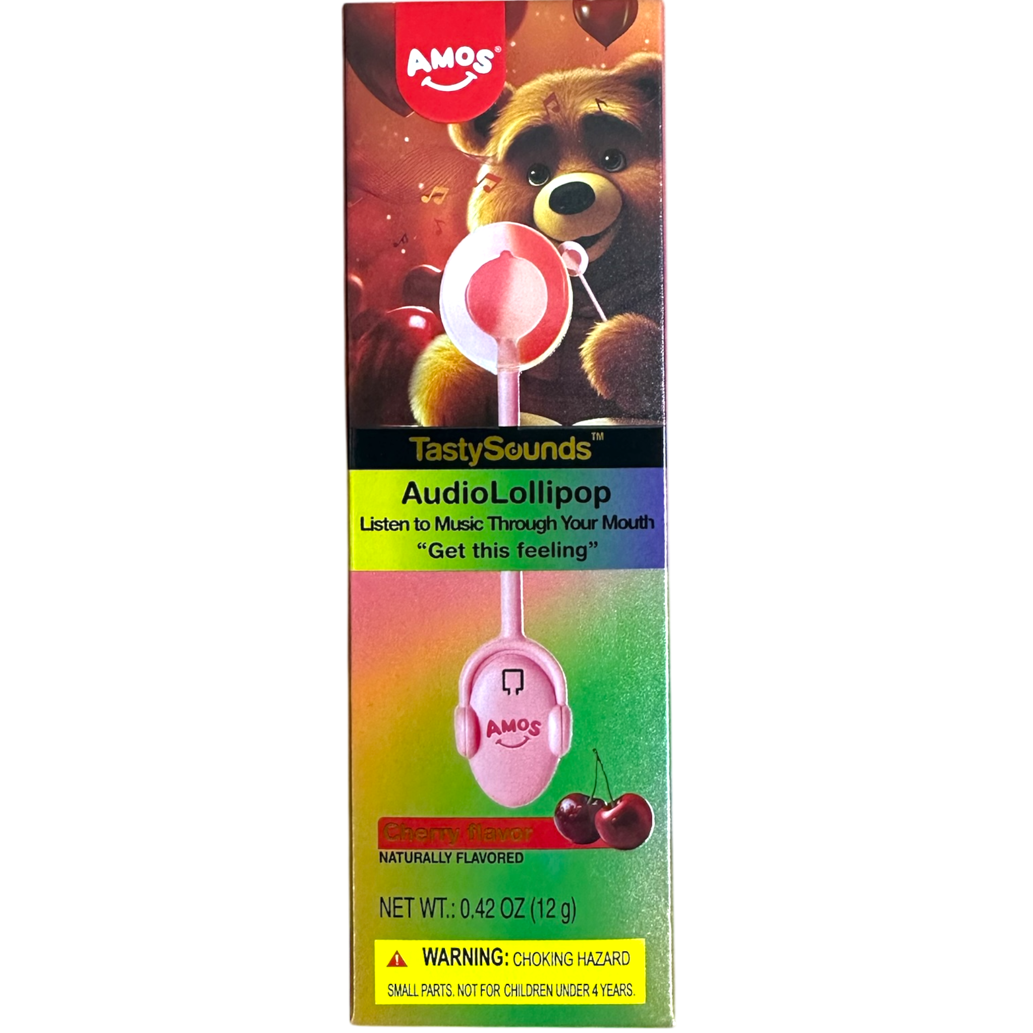 Amos Tasty Sounds Audio Lollipop Cherry Flavor – AkCrazyCollector