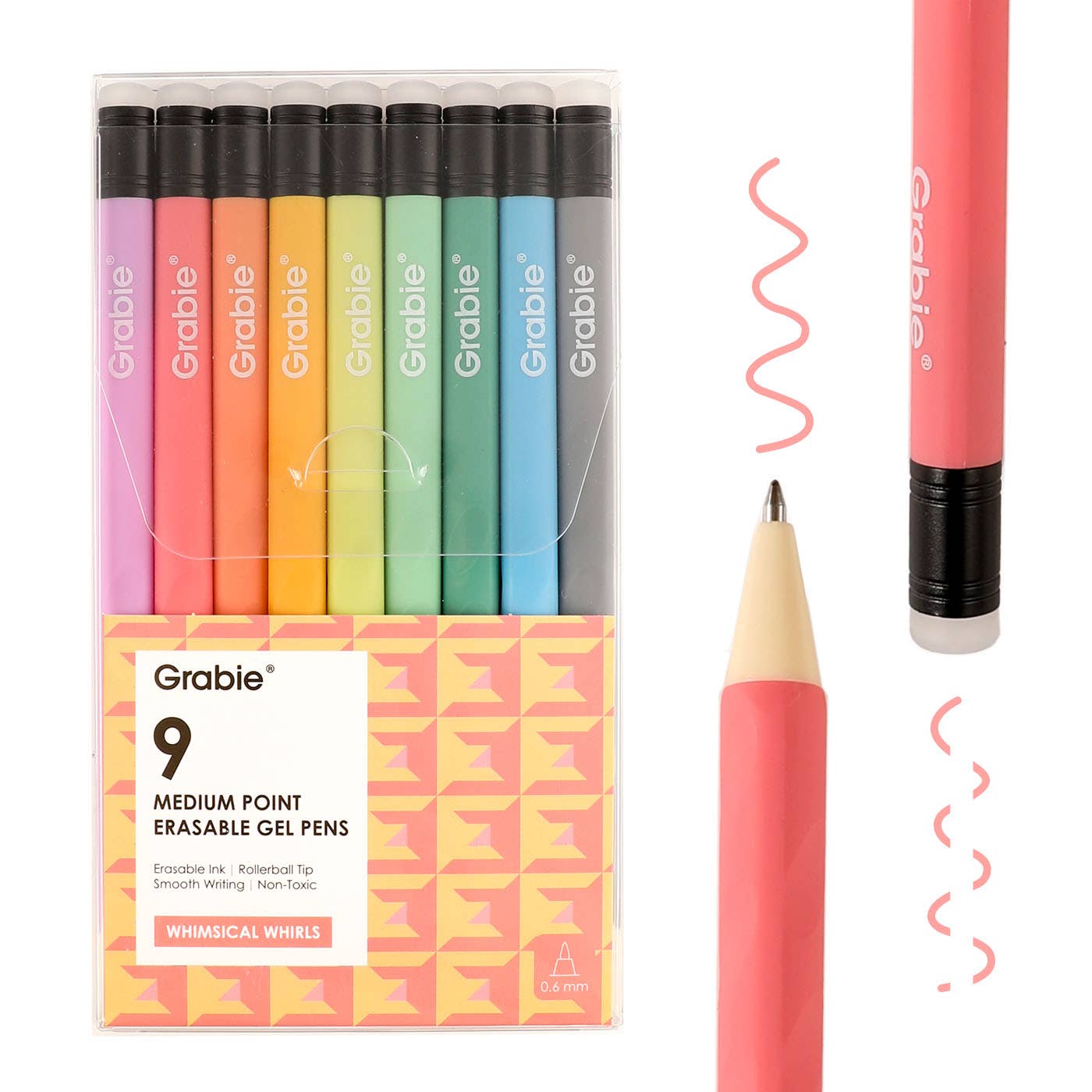 Medium Point Erasable Gel Pen Set: Whimsical Whirls – AkCrazyCollector